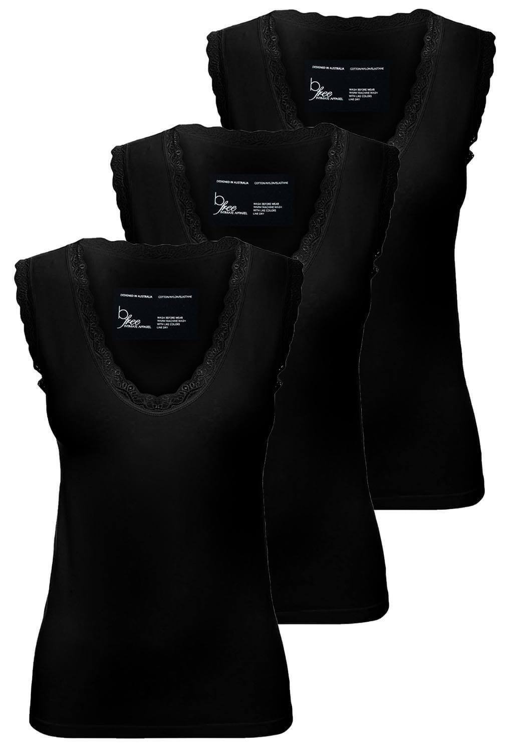 Luxury Cotton Rich Lace Tank Top Set – B Free Australia