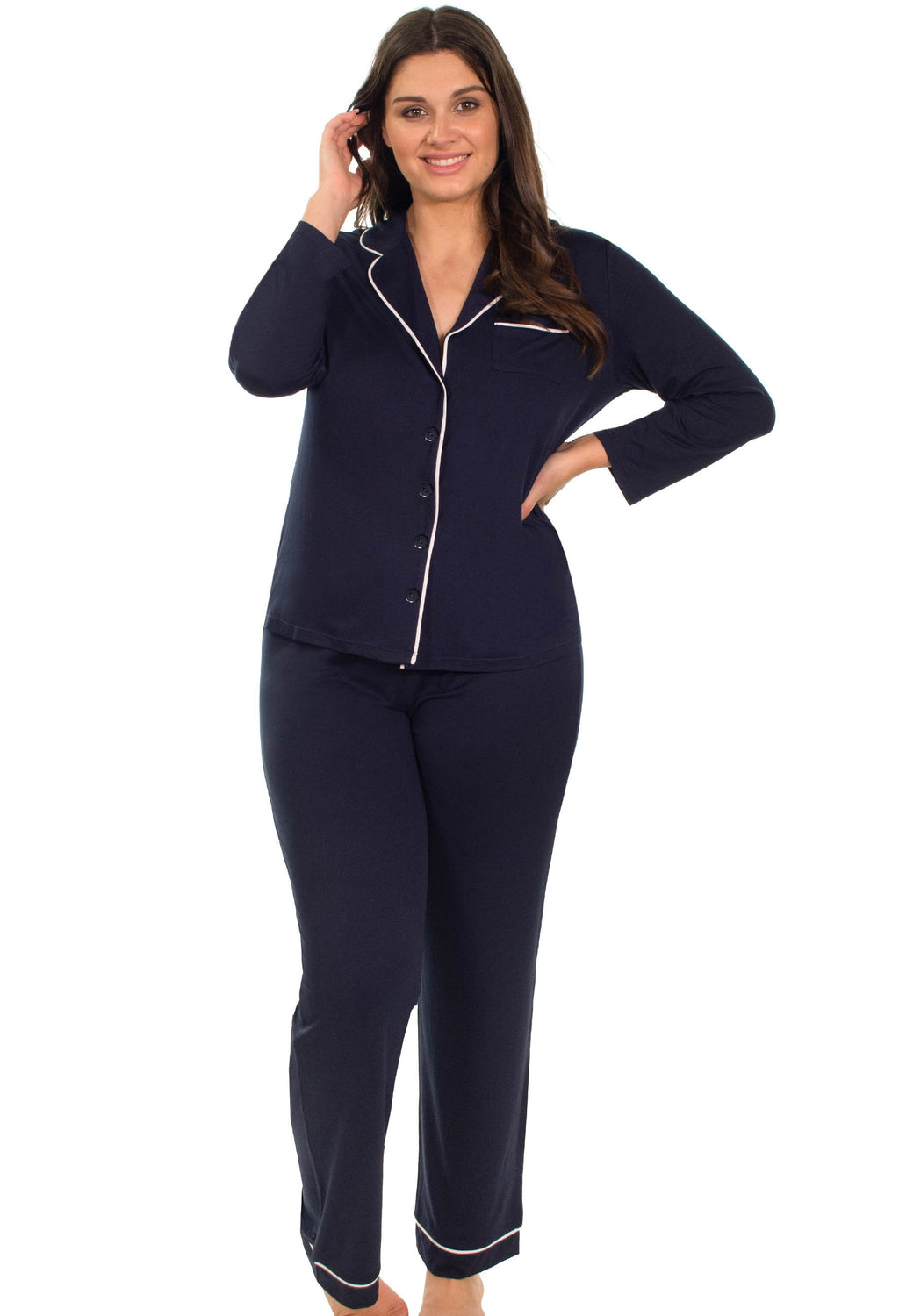 Super Soft Microfiber Pajama Set Navy - Clearance due to Colorfastness ...